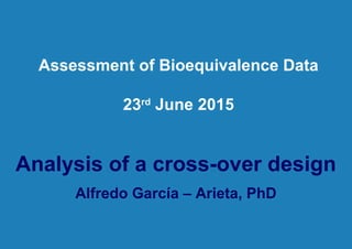 analysis of a cross over design | PPT