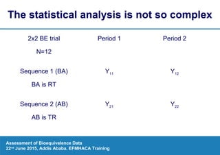 analysis of a cross over design | PPT