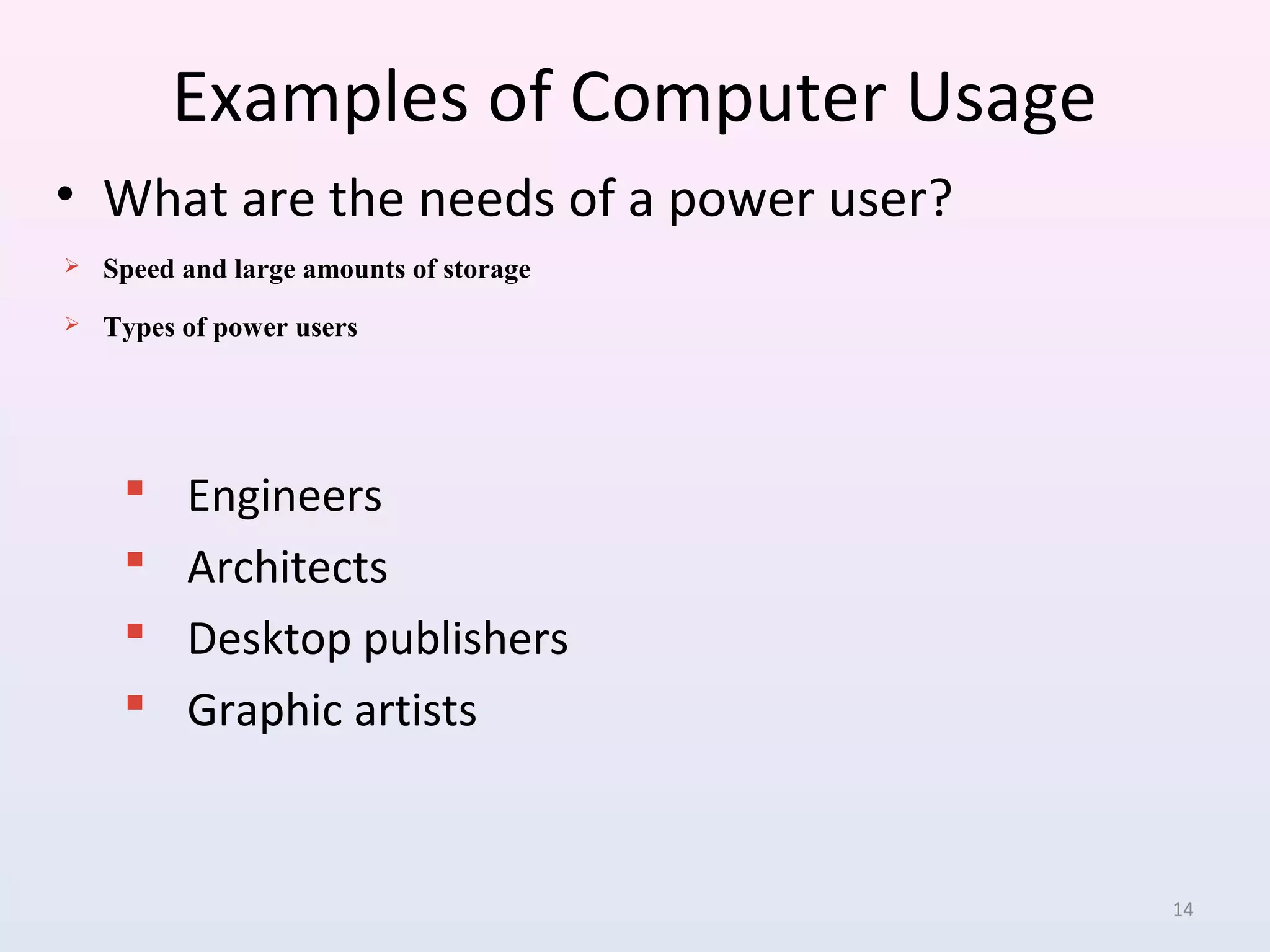 09. caveats usage and other computing | PPT | Desktops | Computing