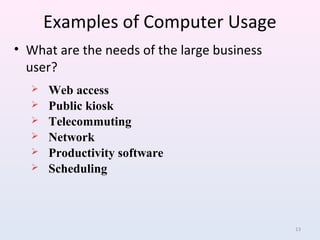 09. caveats usage and other computing | PPT | Desktops | Computing