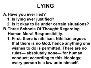 is lying ever justified | PPT