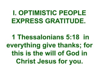 secrets of optimistic people | PPT