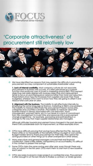 2019 Procurement market overview | PDF