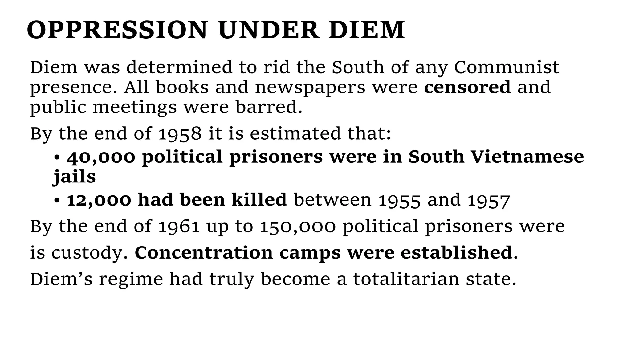 VIETNAM WAR - 09. DIEM BIEN REGIME | PPTX