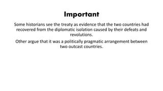 REVISION IGCSE CAMBRIDGE HISTORY: TREATY OF RAPALLO | PPT