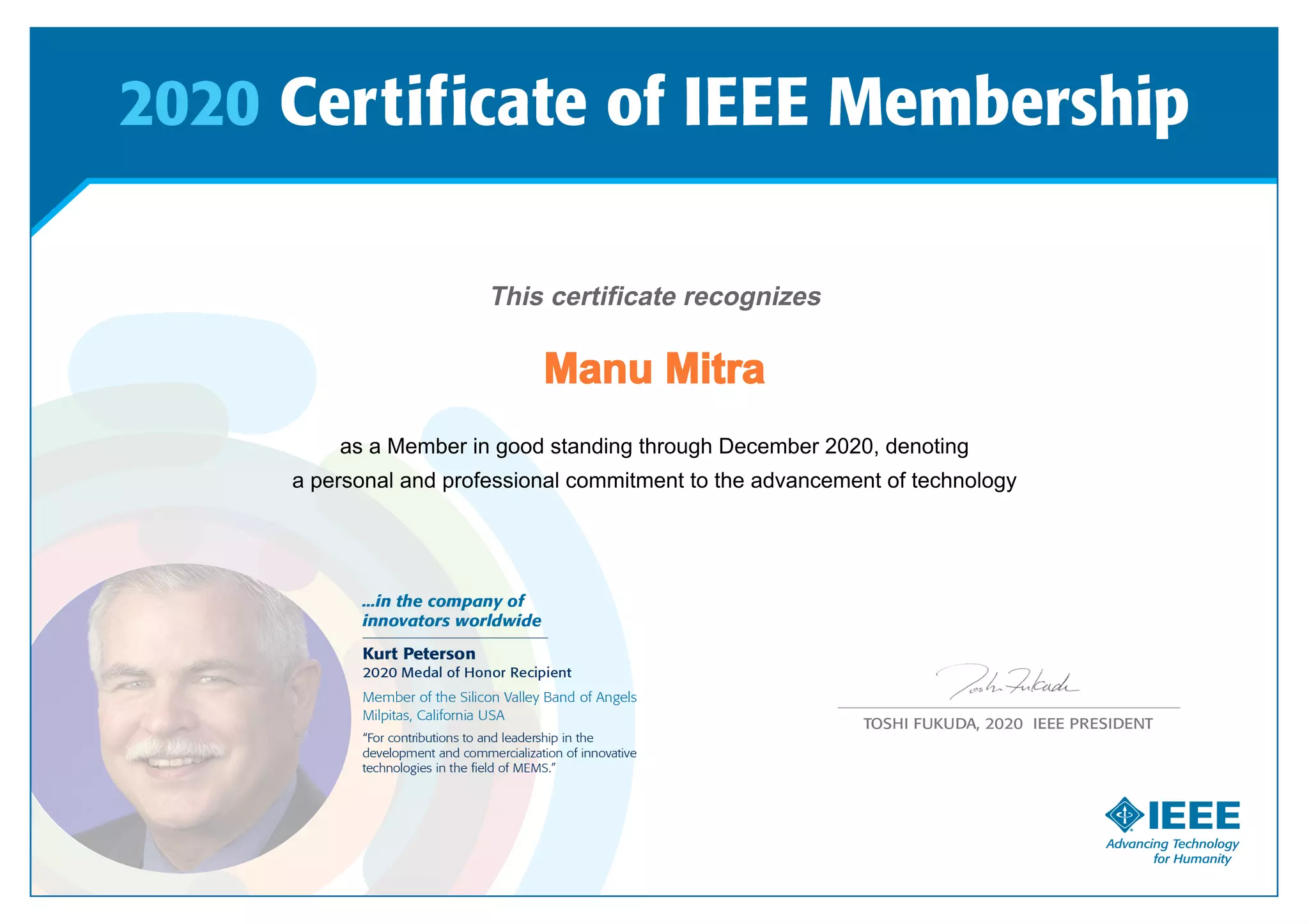 09. ieee 2020 membership certificate | PDF