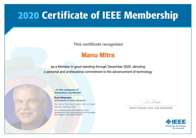 09. ieee 2020 membership certificate | PPT