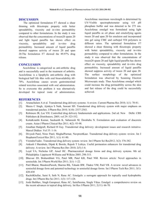 Formulation, characterization and invitro evaluation of ...