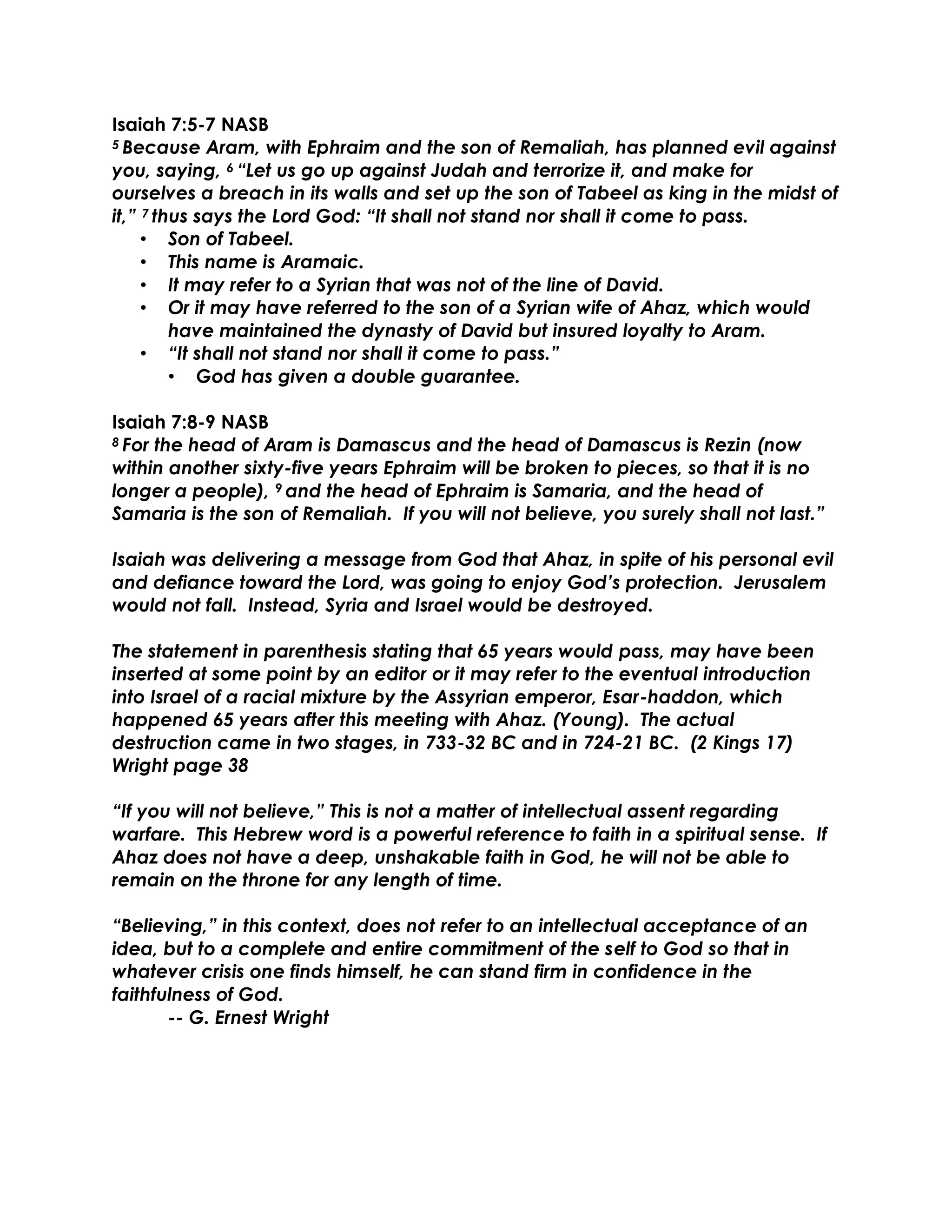 09-20-20, Isaiah 7;1-17 & 8;11 & 8;12c-14a, God Promises | PDF