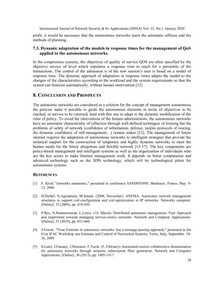 SELF-ORGANIZATION AND AUTONOMOUS NETWORK SURVEY | PDF