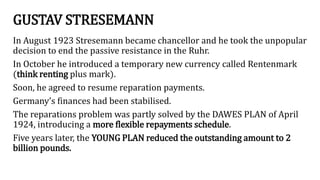 HISTORY IGCSE CONTENT - 20TH CENTURY OPTION - FAIRNESS OF THE TREATIES ...