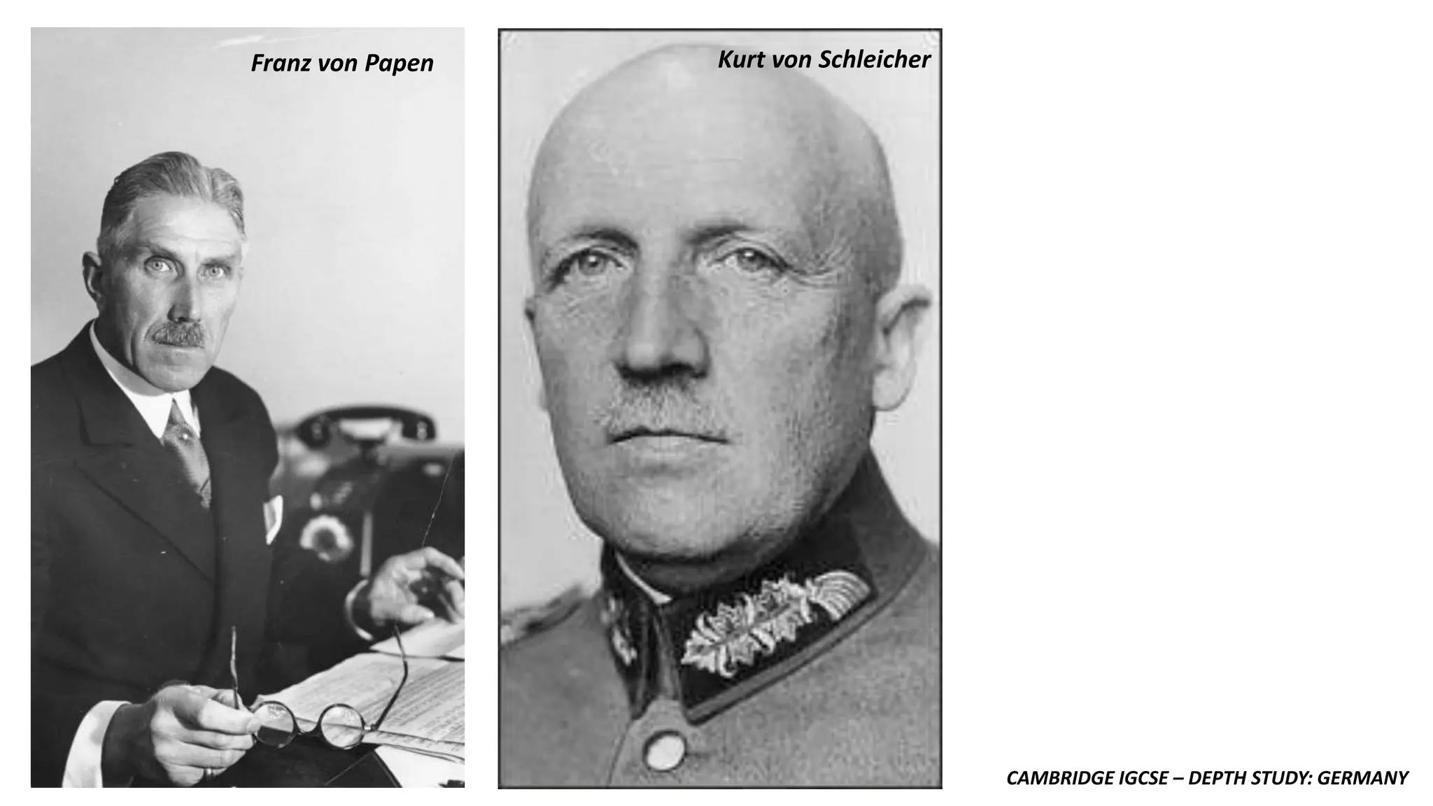 HISTORY IGCSE CONTENT - 20TH CENTURY OPTION - DEPTH STUDY GERMANY ...