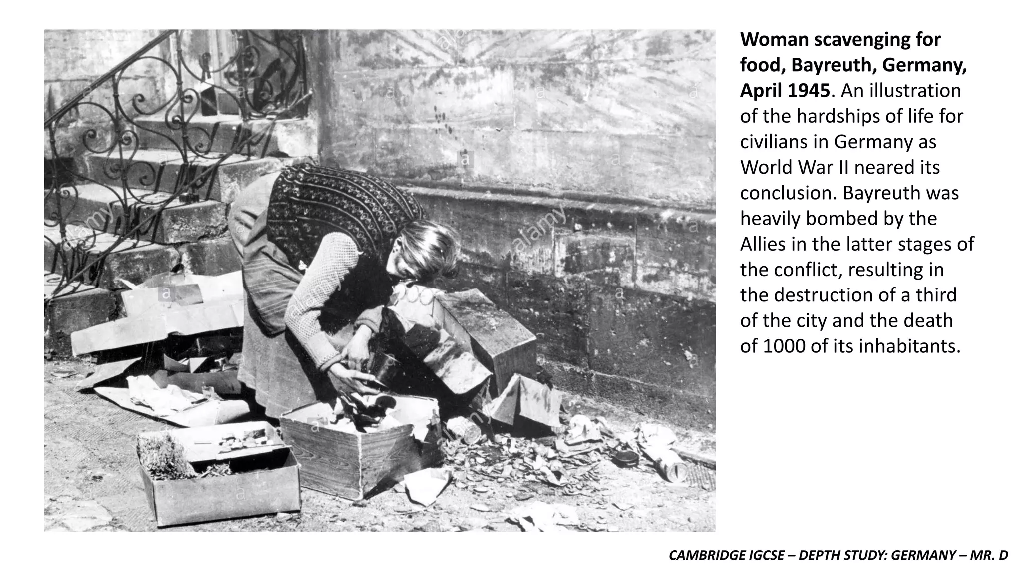 HISTORY IGCSE CONTENT - 20TH CENTURY OPTION - DEPTH STUDY GERMANY: THE ...