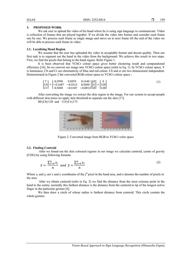 Vision Based Approach to Sign Language Recognition | PDF