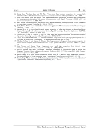 Vision Based Approach to Sign Language Recognition | PDF