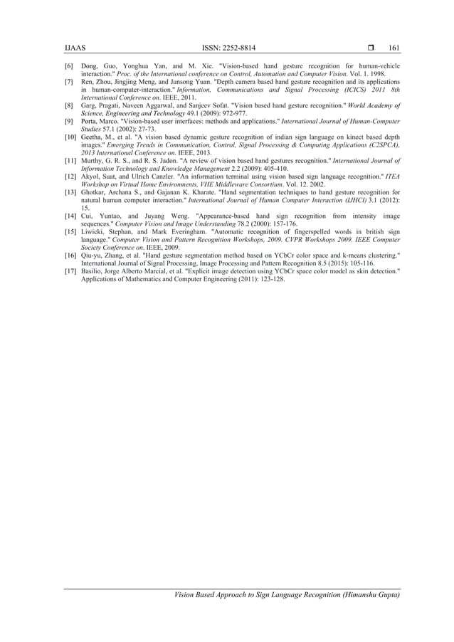 Vision Based Approach to Sign Language Recognition | PDF