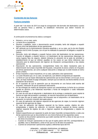 09 2013-lo que debemos saber sobre la regulacion de las facturas | PDF