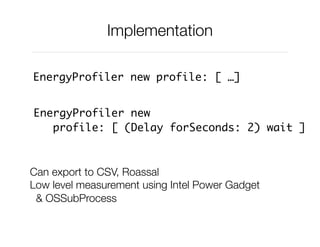 Power and Energy Code Profiling in Pharo | PDF | Technology & Computing