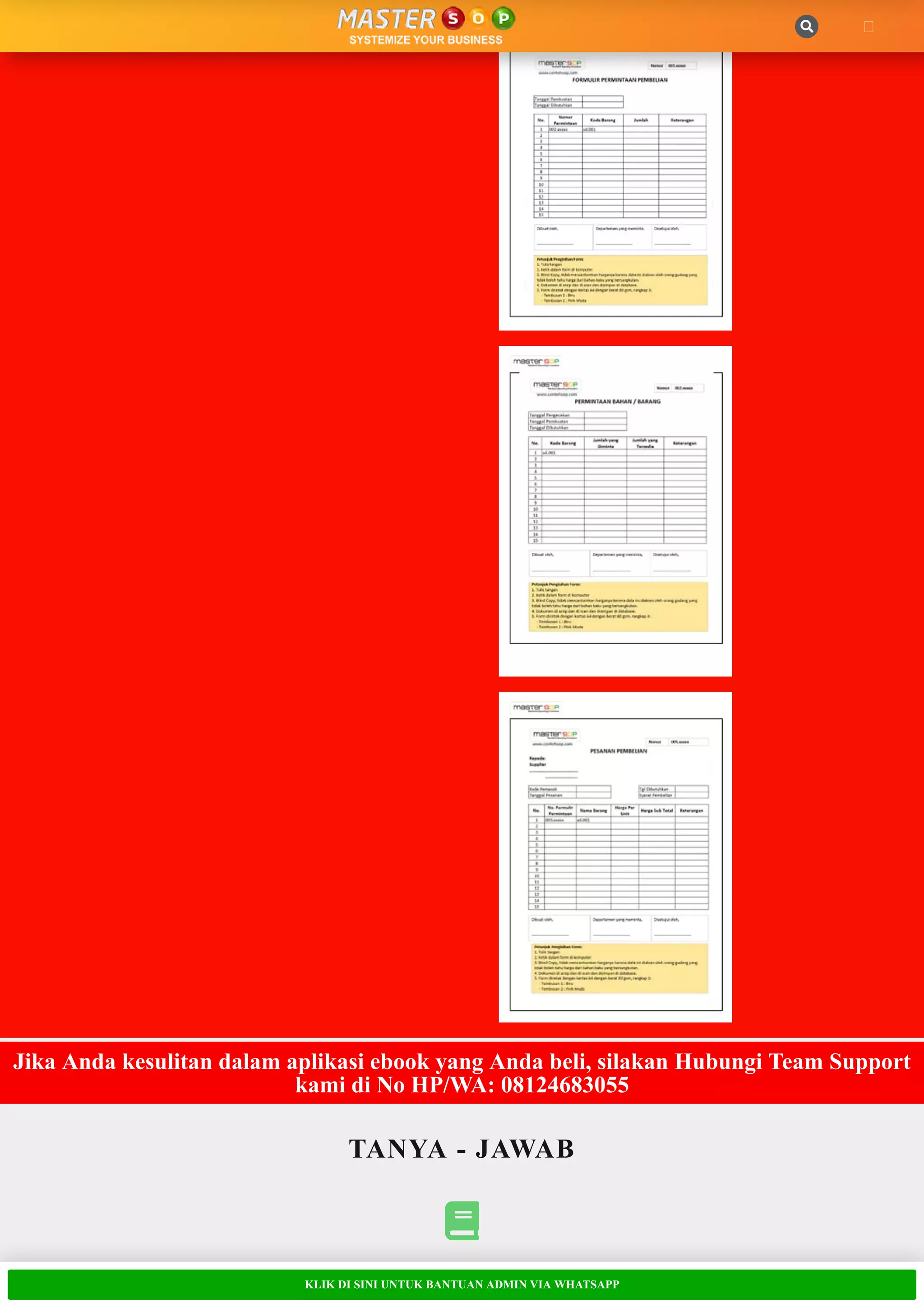 #09. SOP Purchasing Pembelian - Master SOP | PDF