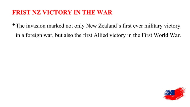 THE SAMOAN MAU MOVEMENT: NEW ZEALAND INVASION OF SAMOA | PPT