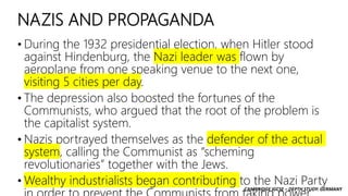 DEPTH STUDY GERMANY: HITLER BECOMING CHANCELLOR BY 1933 | PPTX