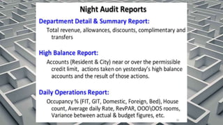 09. Basic Hotel's Night Audit Process by Dino Leonandri | PPTX