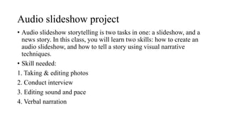 09 22-16-audio slideshow assignments | PPTX | Cameras and Camcorders ...