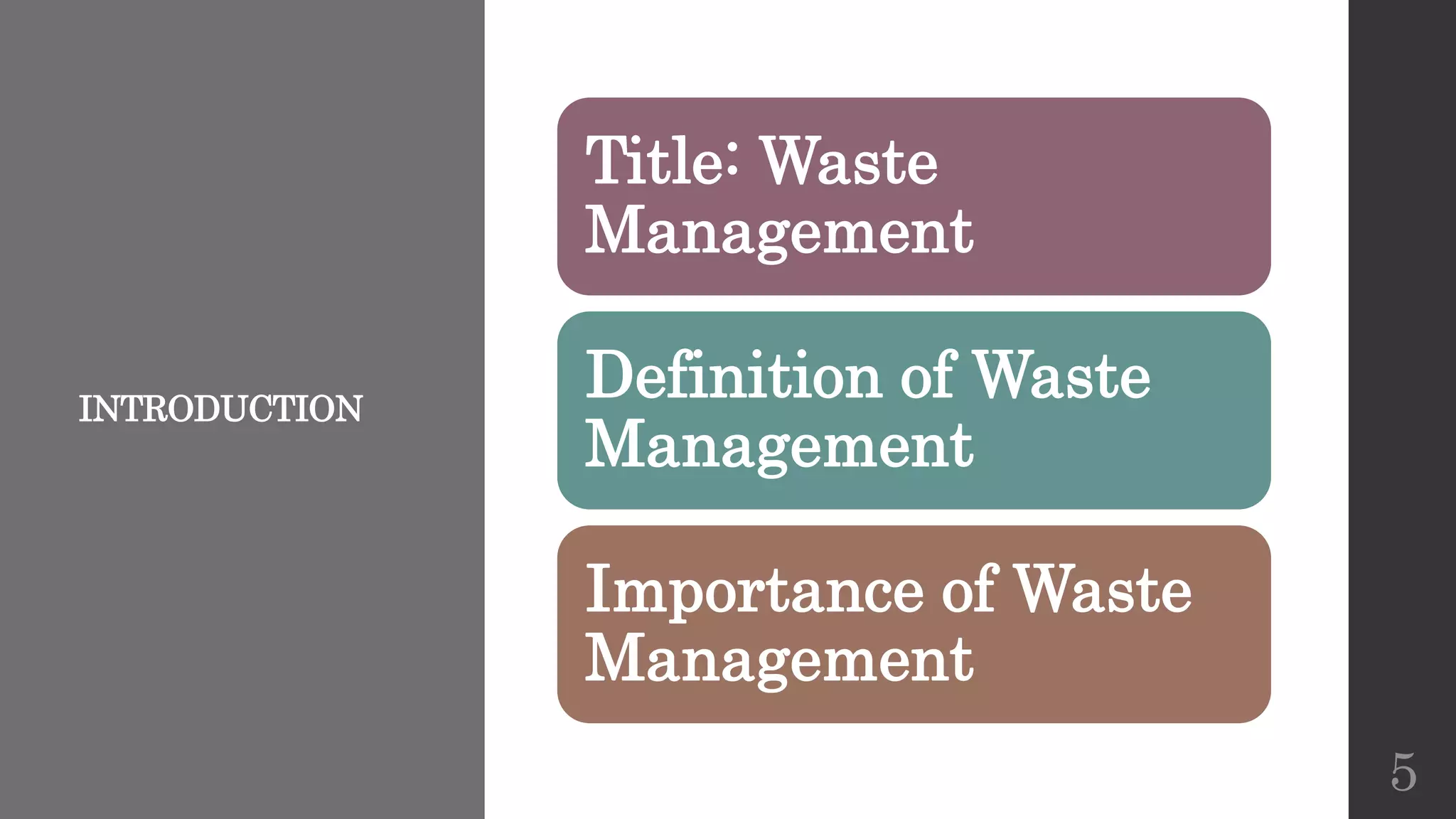 WASTE MANAGEMENT | PPT