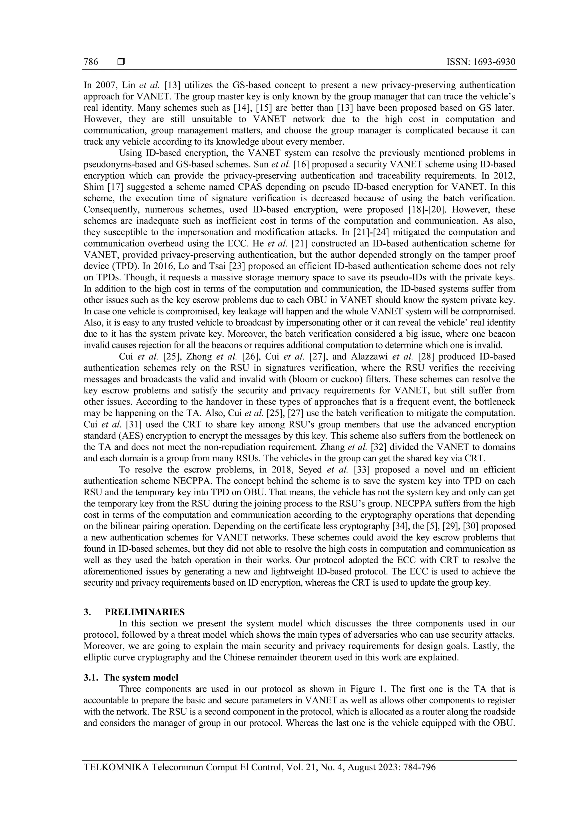LSKA-ID: A lightweight security and key agreement protocol based on an identity for vehicular ...