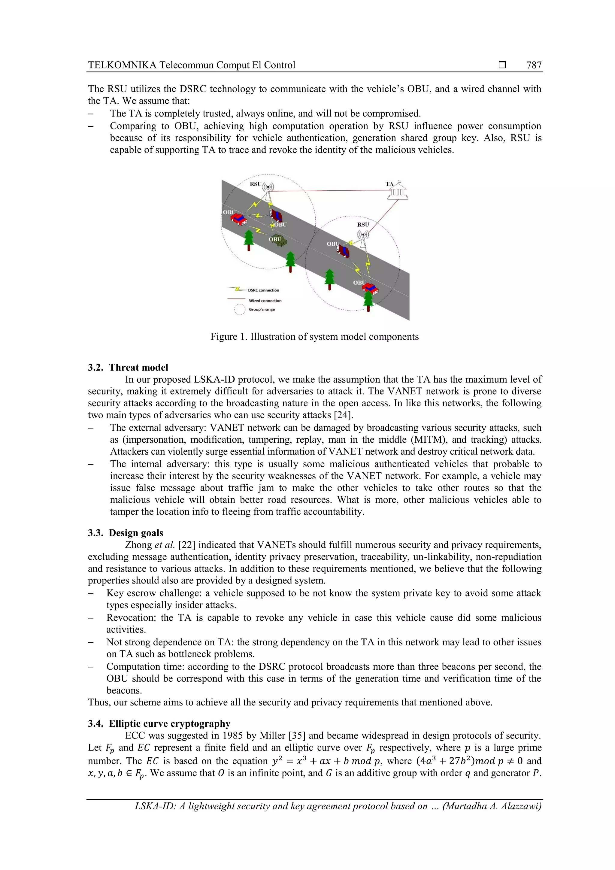 LSKA-ID: A lightweight security and key agreement protocol based on an identity for vehicular ...