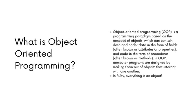 09 Ruby Object Oriented Programming Ruby Core Teaching Ppt 9083
