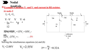 A Lecture on Nodal and mesh analysis with examples | PPTX
