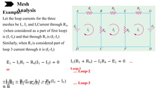 A Lecture on Nodal and mesh analysis with examples | PPTX
