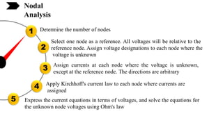 A Lecture on Nodal and mesh analysis with examples | PPTX