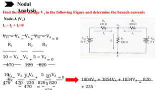 A Lecture on Nodal and mesh analysis with examples | PPTX