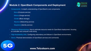 Telco Cloud With Open Stack And Open Shift by TelcoLearn | PPT