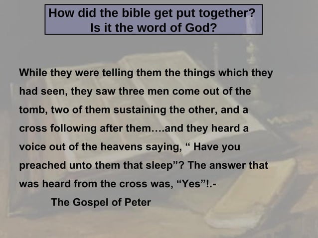 Got Questions: The Bible, The Word of God | PPT | Christianity ...