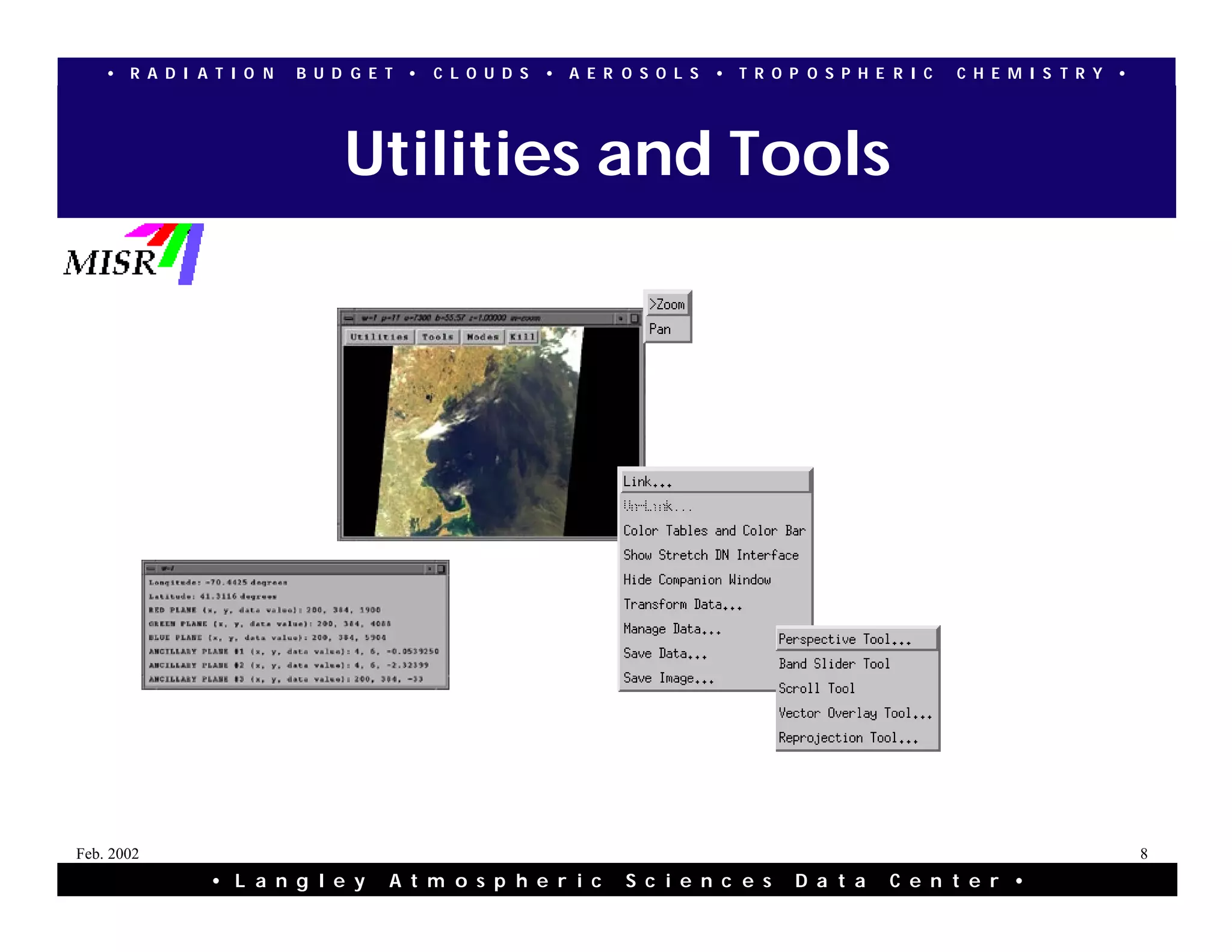 misr_view 4.0: A Tool for Visualizing MISR data | PDF