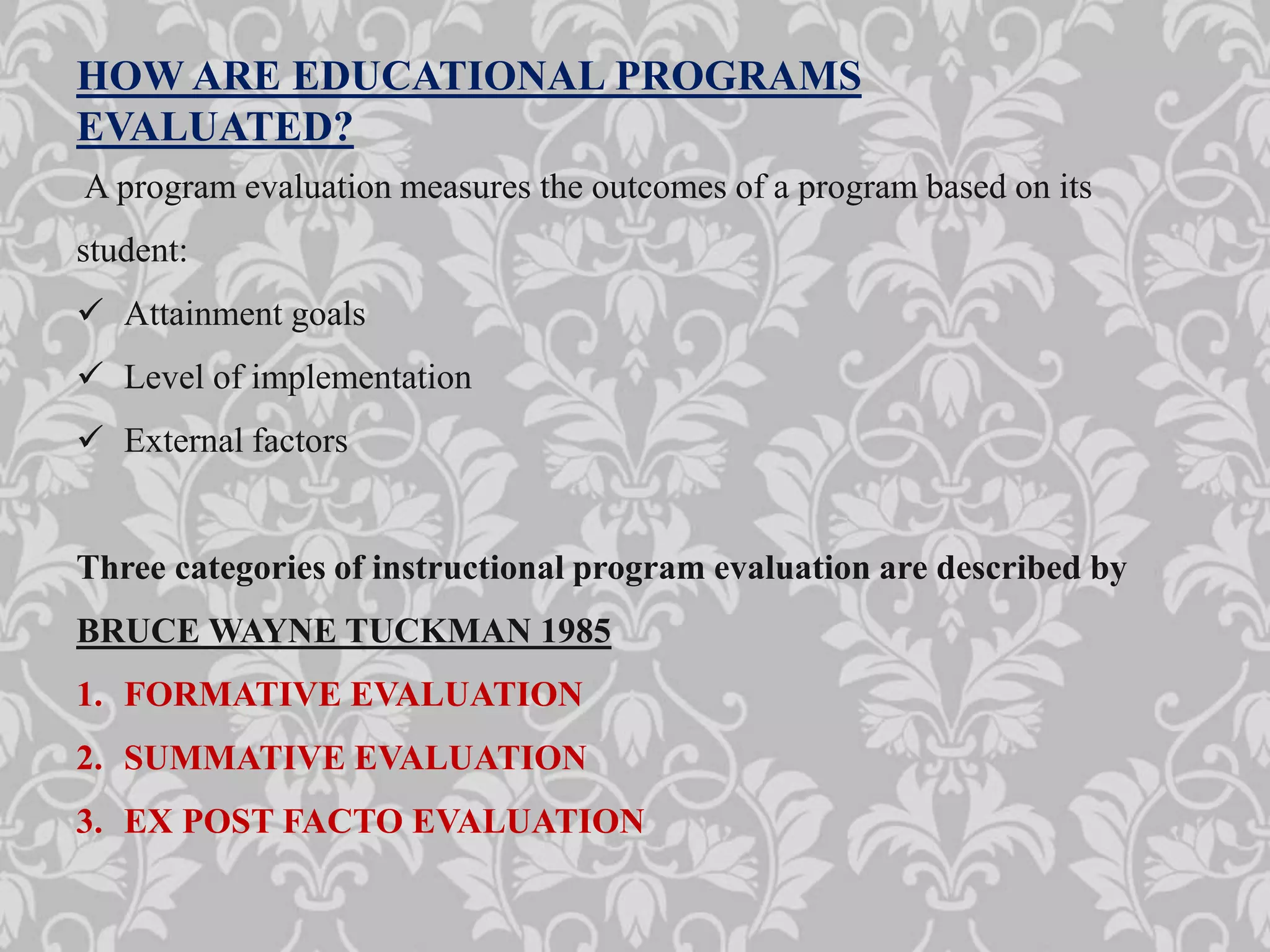 School Evaluation Program | PPTX