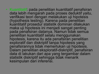 Analisis Data Secara sederhana, analisis data adalah proses pengumpulan ...