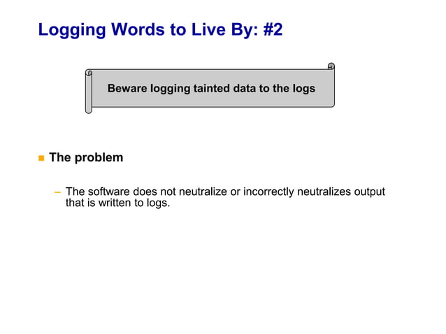 09 application security fundamentals - part 2 - security mechanisms - logging | PPTX ...