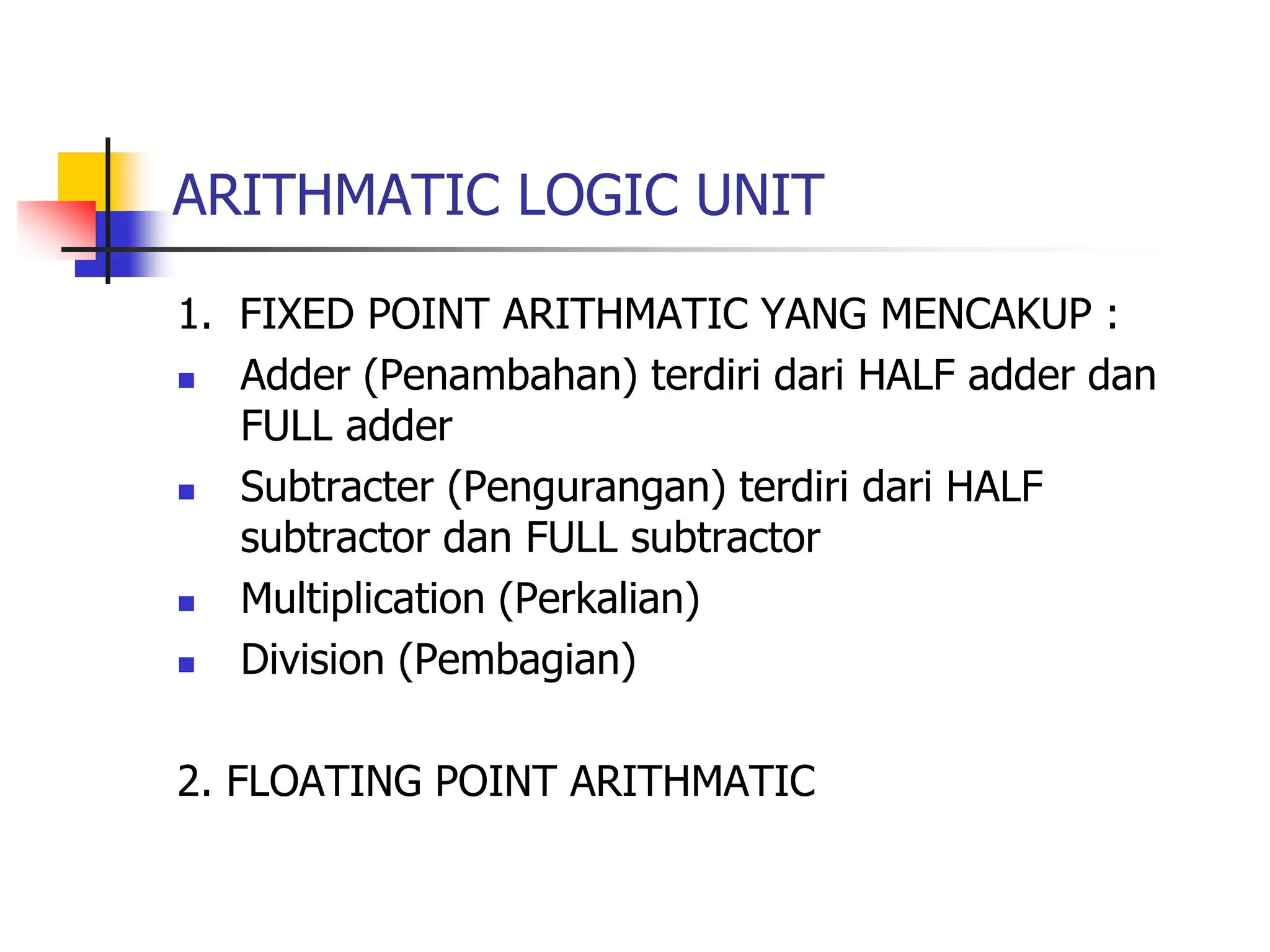 09 - Arithmetic Logic Unit - Rangkaian Logika | PPT