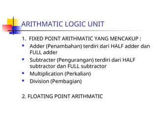 09 - Arithmetic Logic Unit Organisasi Komputer.ppt