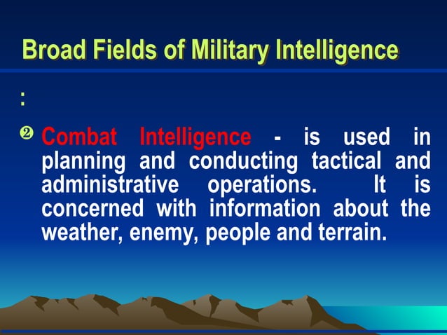 Module 09 - Basic Intellige.ppt ROTC students | PPT
