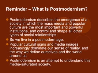 09. Contemporary Media Issues - Baudrillard Simulacra McLuhan The Gulf ...