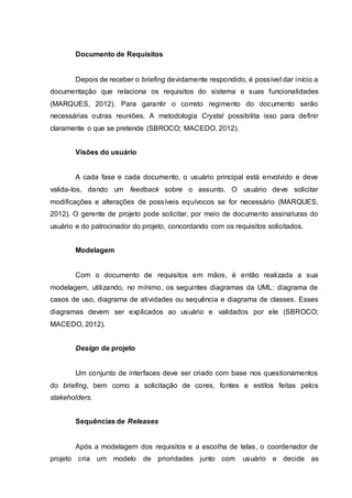 METODOLOGIA ÁGIL: Família Crystal de Cockbum | DOCX