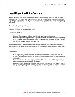 09 define legal entities for hcm | PDF