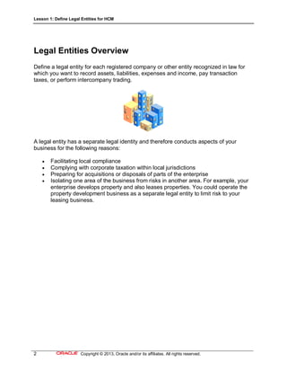 09 define legal entities for hcm | PDF