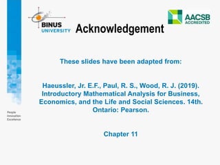 Differentiation Business Mathematics ppt | PPT