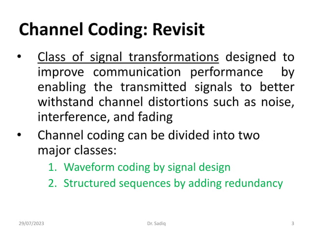 09-Digital Communication_Channel_Coding.pptx | Programming Languages | Computing